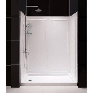 DreamLine QWALL-Tub 28-32 in. D x 56 to 60 in. W x 60 in. H 4-Piece ...