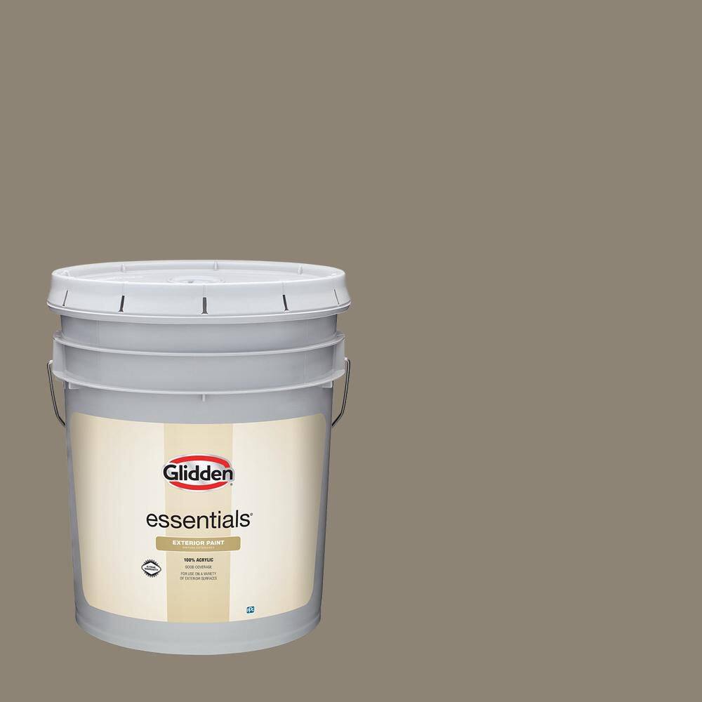 Glidden Essentials 5 gal. PPG1000-5 Bear Cub Flat Exterior Paint ...