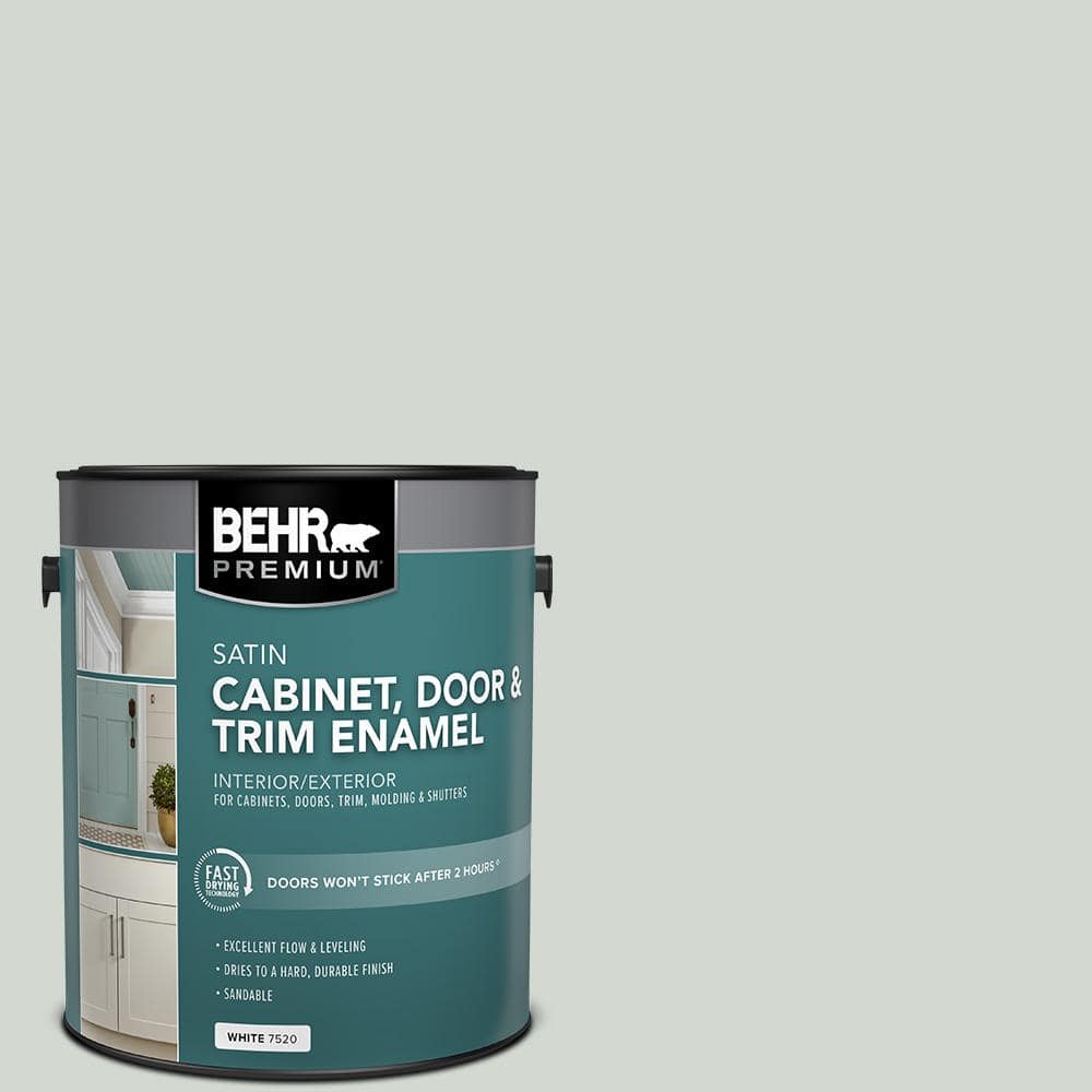 BEHR PREMIUM 1 gal. #N410-2 Brook Green Satin Enamel Interior/Exterior ...