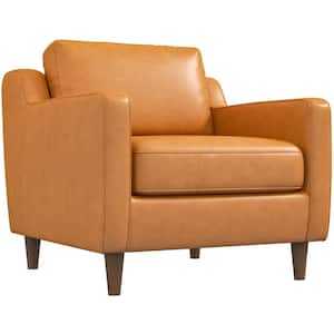 Ashcroft Furniture Co Bronko Tan Brown Modern Style Comfy Top Leather ...