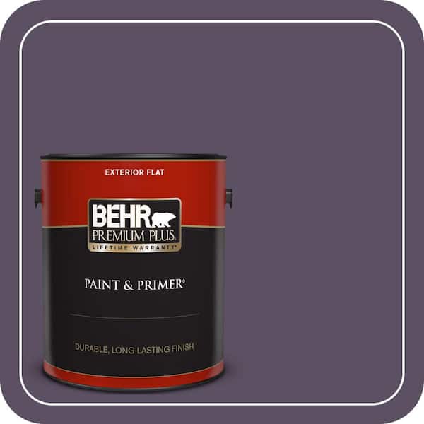 BEHR PREMIUM PLUS 1 gal. #660F-7 Napa Grape Flat Exterior Paint ...