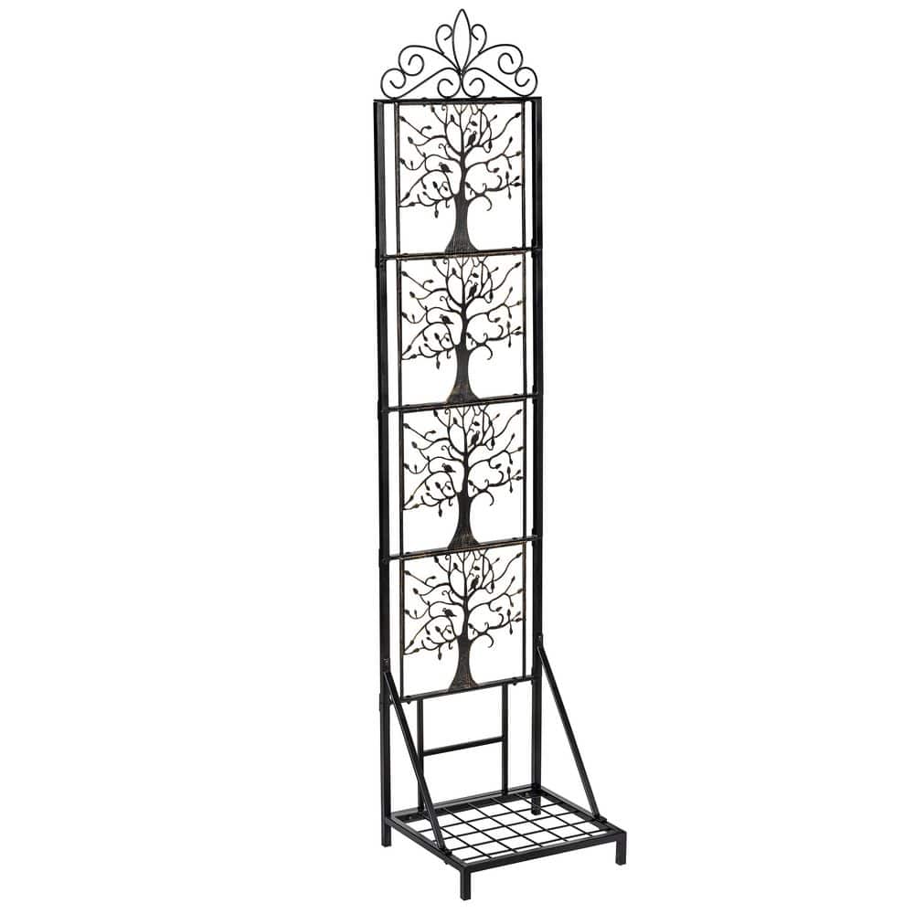 Evergreen Enterprises 67 in. Tree of Life Metal Lattice Trellis with ...