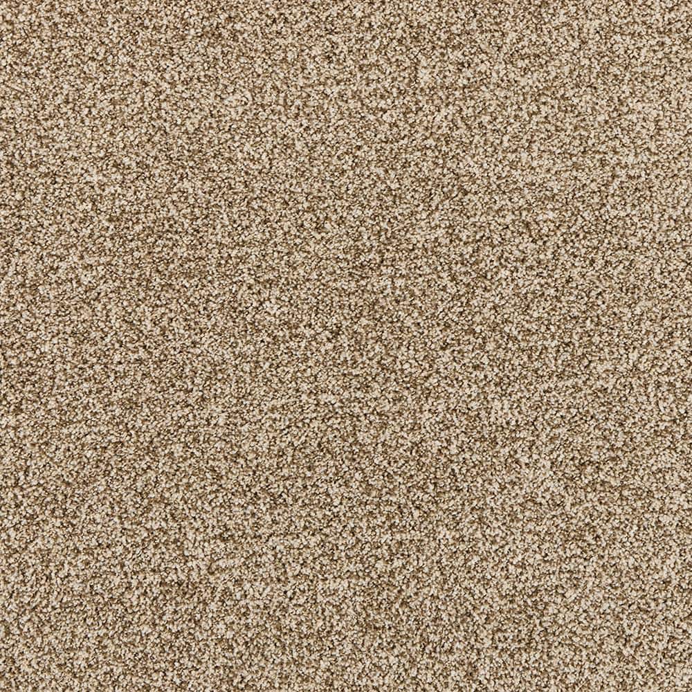 TrafficMaster Household Hues II Linen Beige 41 oz. Polyester Textured ...