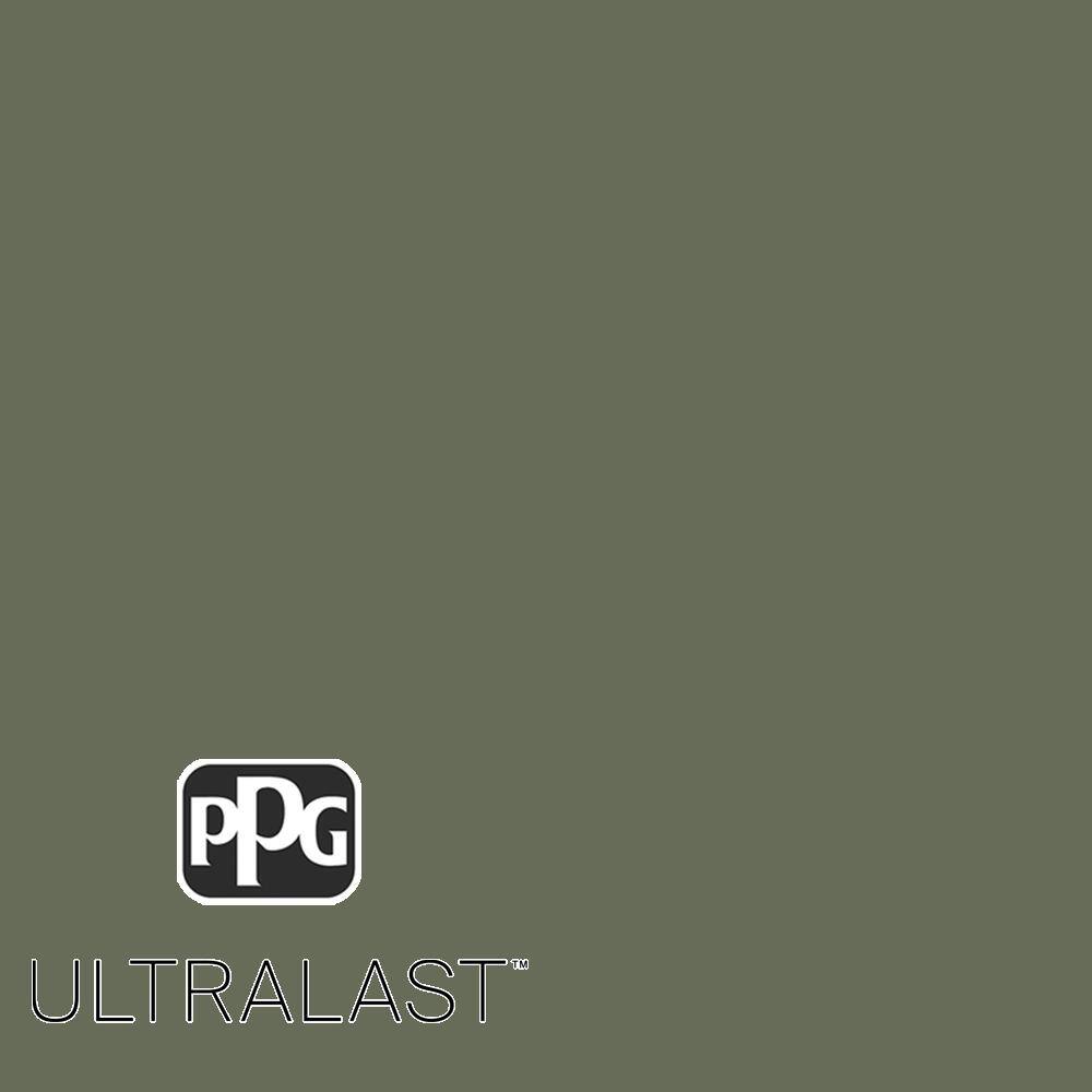 PPG UltraLast 5 gal. #PPG1126-7 All About Olive Semi-Gloss Interior ...