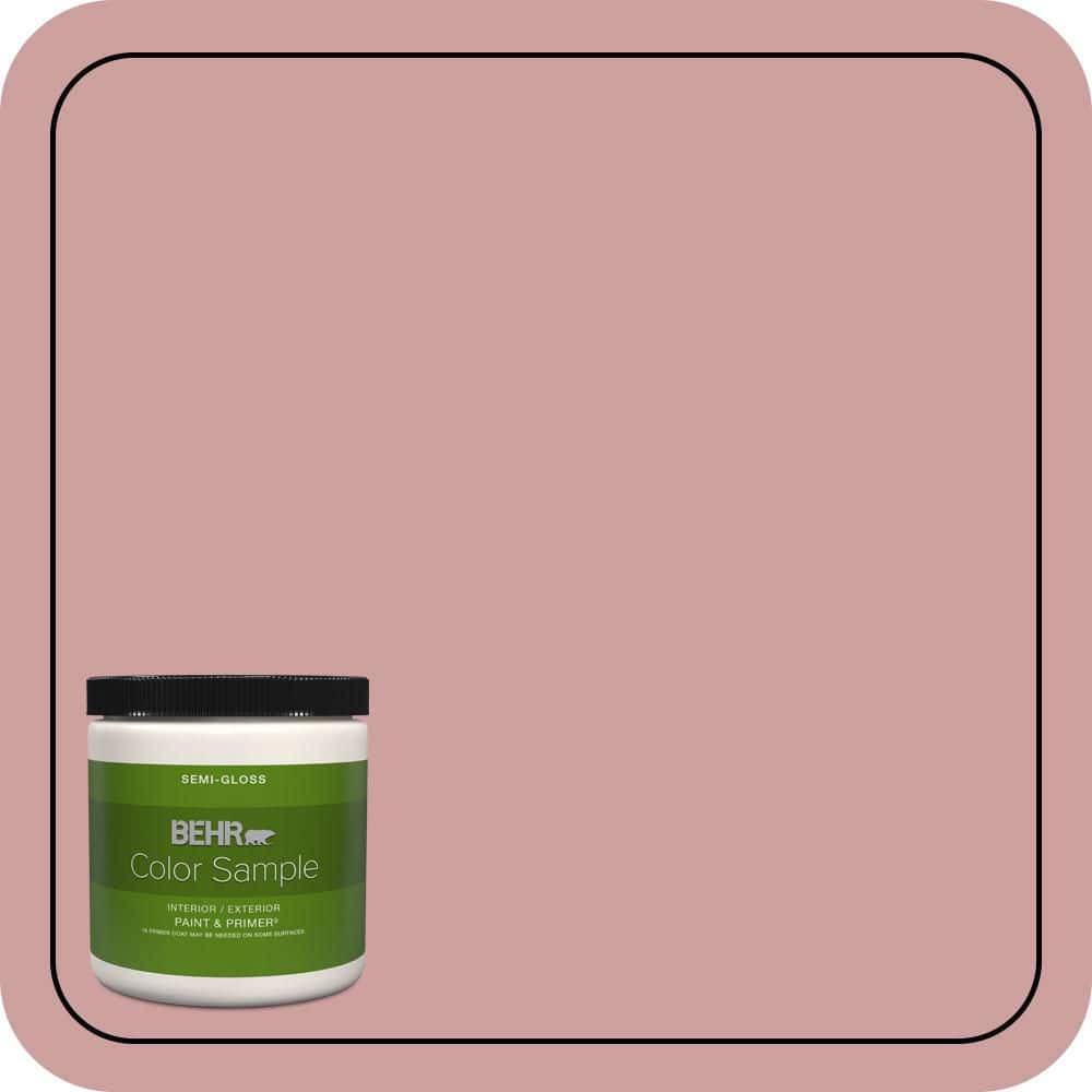 BEHR PREMIUM PLUS 8 oz. #150E-3 Calico Rose Semi-Gloss Interior ...