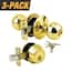 Premier Lock Brass Grade 3 Combo Lock Set with Entry Door Knob and ...