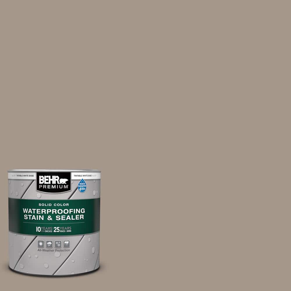 BEHR PREMIUM 1 qt. #N220-4 Shiitake Solid Color Waterproofing Exterior ...