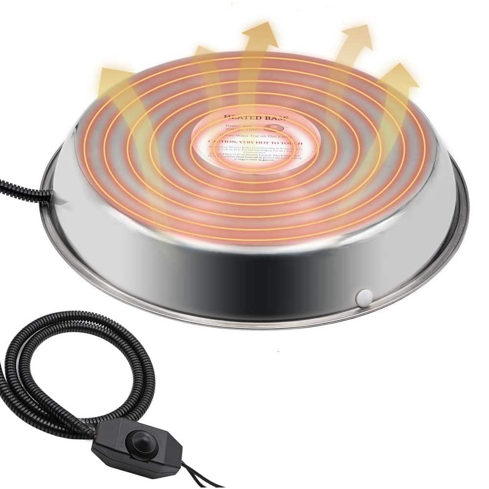 N/A 14 in. Heated Chicken Waterer Base 5 Gallon Anti-bite Cable Winter ...