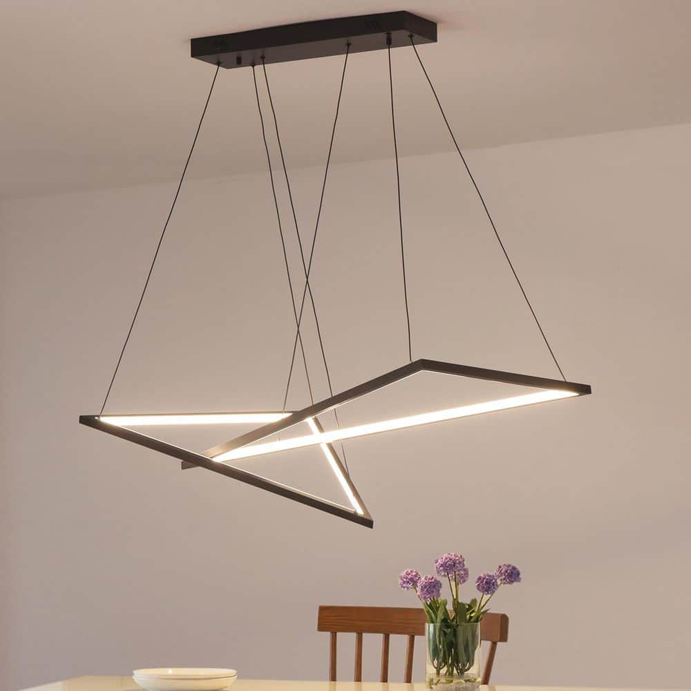 UMEILUCE 2 Lights Triac Dimmable Integrated LED Black Triangle ...