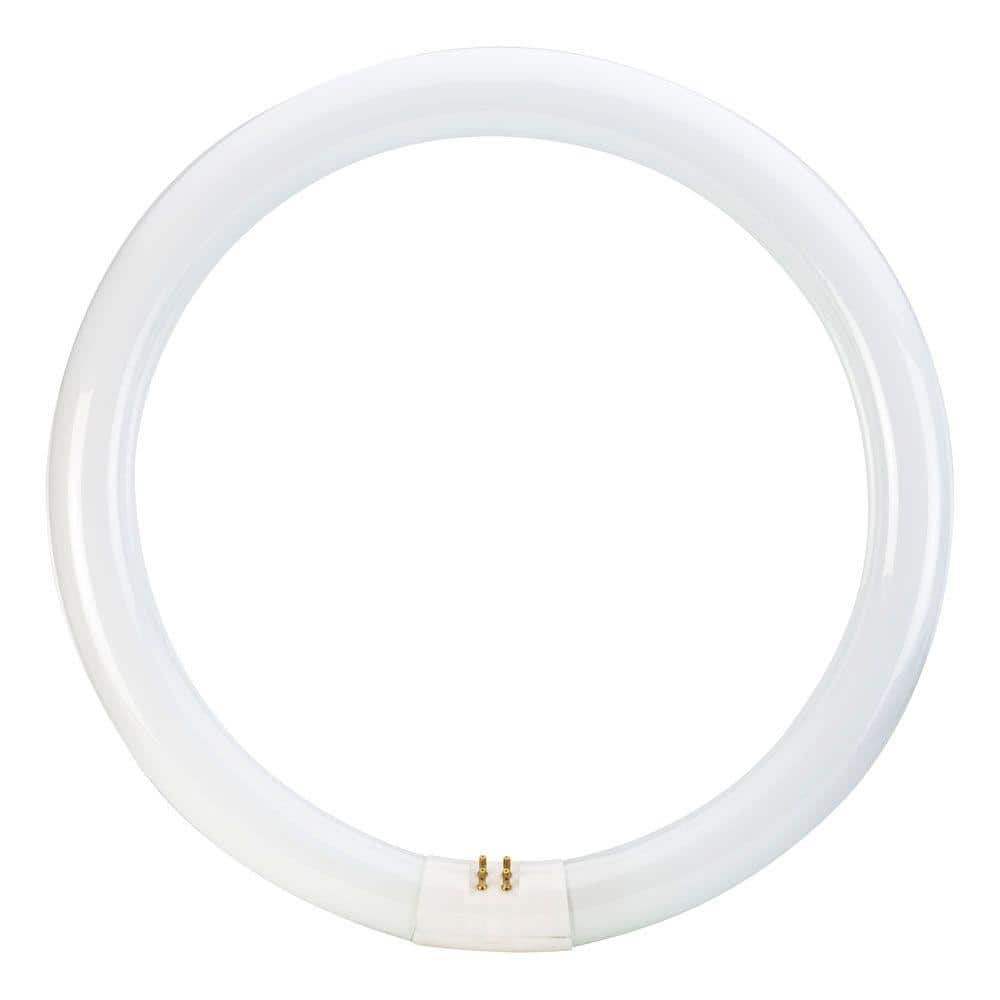 Philips 32-Watt 12 in. Linear T9 Fluorescent Tube Light Bulb Cool White ...
