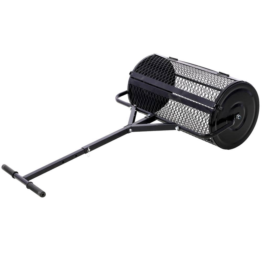 Miscool Ami Black 24"W x 13"D Steel T Shaped Handle Peat Moss Spreader ...