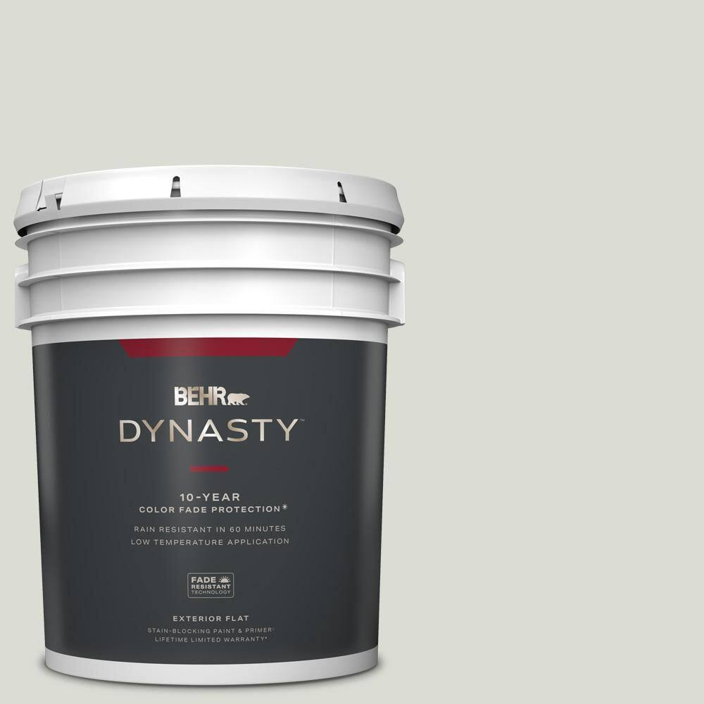 BEHR DYNASTY 5 gal. #BWC-29 Silver Feather Flat Exterior Stain-Blocking ...