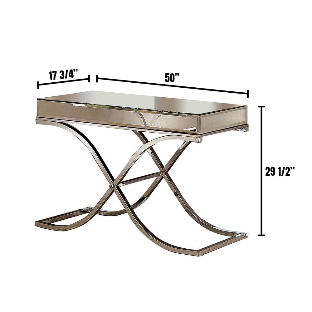 William's Home Furnishing Sundance 48 in. Chrome Standard Rectangle ...