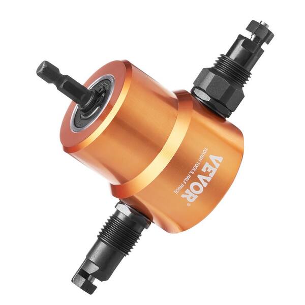 VEVOR Double Head Sheet Metal Nibbler Cutter 360 Metal Nibbler Drill Attachment with Extra Punch and Die Cutting Hole QDTCJJCJT15MMY7XQV0 0911