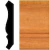 3/4 in. x 4-1/2 in. x 8 ft. Hardwood Stained Cherry Crown Moulding ...