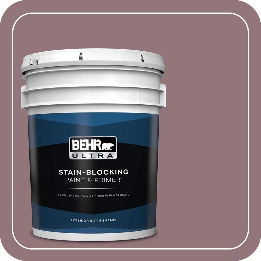 BEHR ULTRA 5 gal. #110F-5 Phantom Hue Satin Enamel Exterior Paint ...