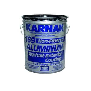 Karnak 5-Gal. 169 Non-Fibered Aluminum Silver Reflective Roof Coating ...