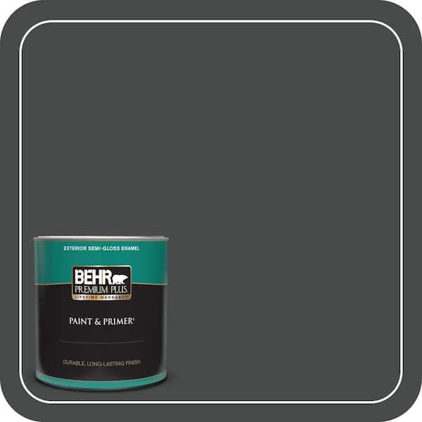 BEHR PREMIUM PLUS 1 qt. #N450-7 Astronomical Semi-Gloss Enamel Exterior ...