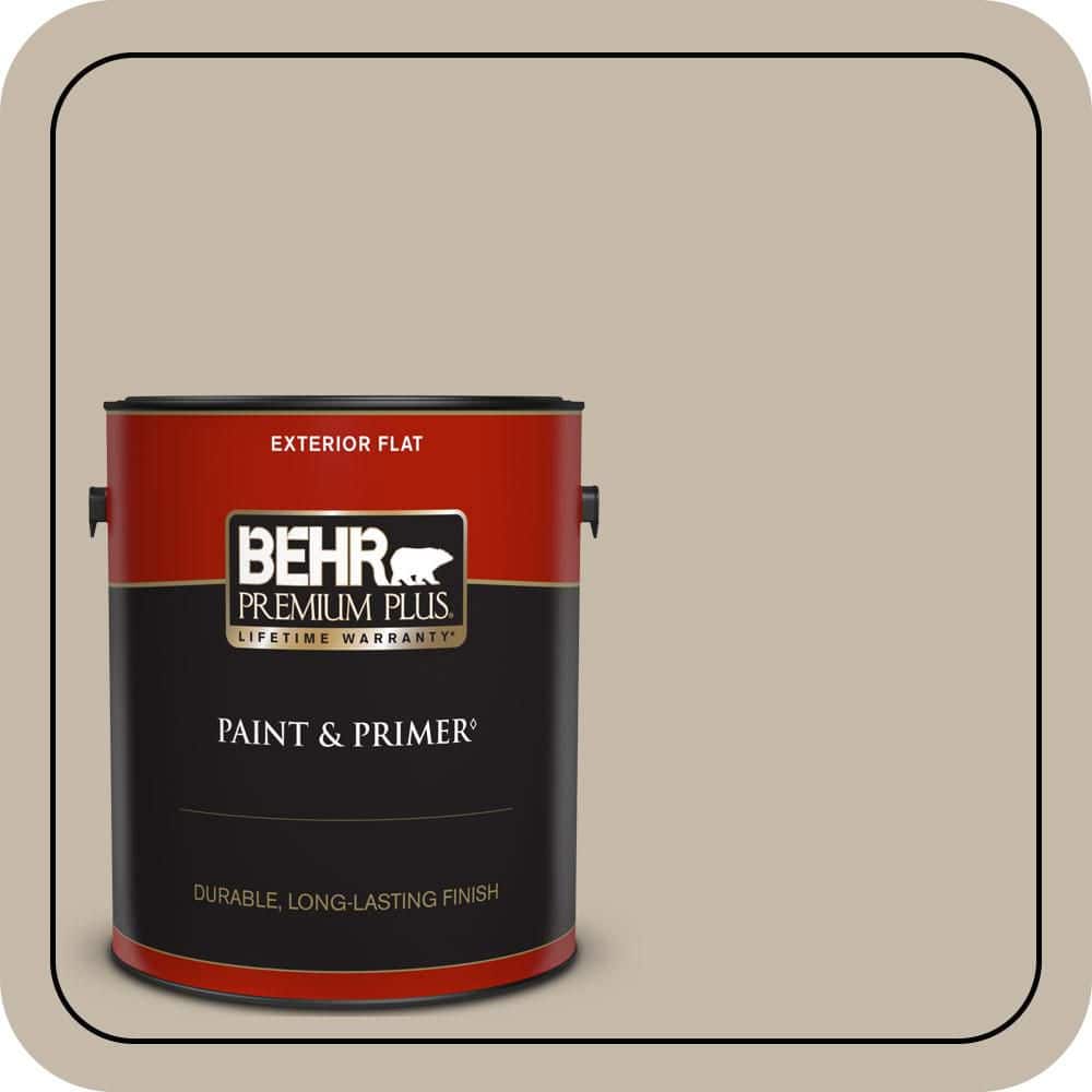 BEHR PREMIUM PLUS 1 gal. #730C-3 Castle Path Flat Exterior Paint ...