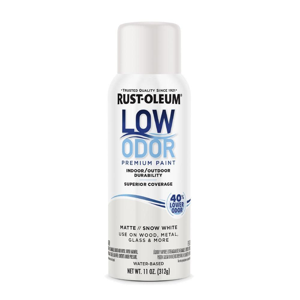 Reviews for Rust-Oleum Low Odor 11 oz. Matte Snow White Low Odor Water ...