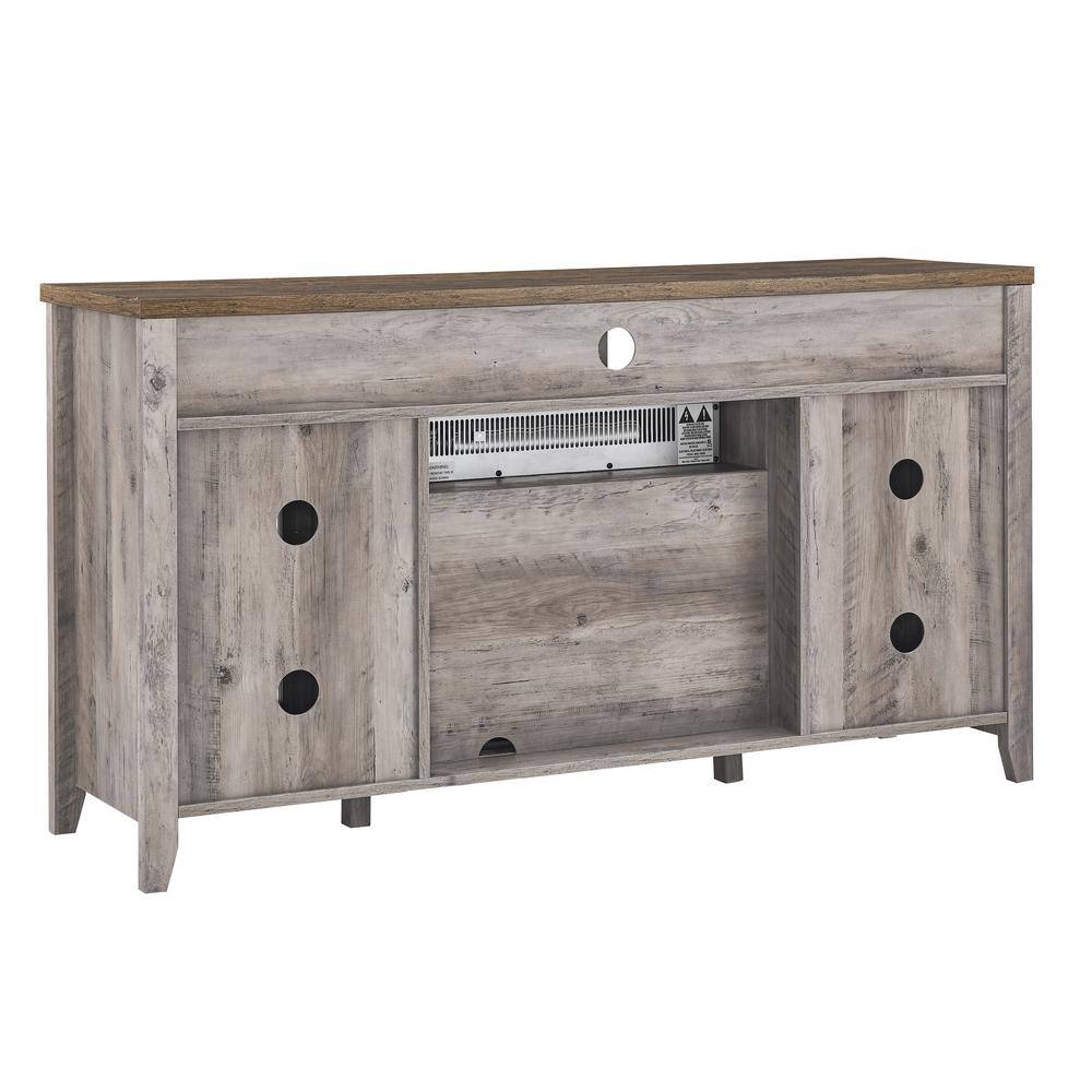 Lukyamzn 5000 BTU 55 in. TV Media Stand Electric Fireplace Heater ...