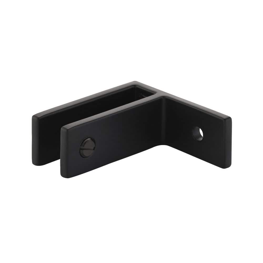 Glass Warehouse Hercules Black Stainless Steel One-way Wall to Glass ...