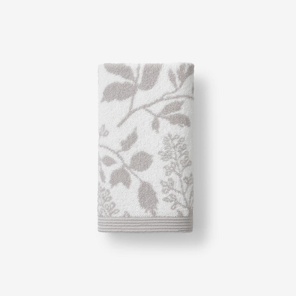 The Company Store Silver Company Cotton Wildflower Jacquard Hand Towel ...