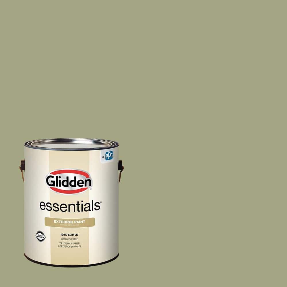 Glidden Essentials 1 gal. PPG1123-5 Envy Semi-Gloss Exterior Paint ...