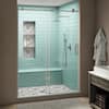 Aston Coraline XL 68 - 72 in. x 80 in. Frameless Sliding Shower Door with StarCast Clear Glass ...