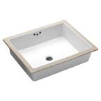 KOHLER Kathryn Under-Mounted Vitreous China Bathroom Sink with Glazed Underside in White with ...