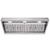 Akicon 48 in. 1200 CFM Ducted Insert Range Hood in Stainless Steel with ...