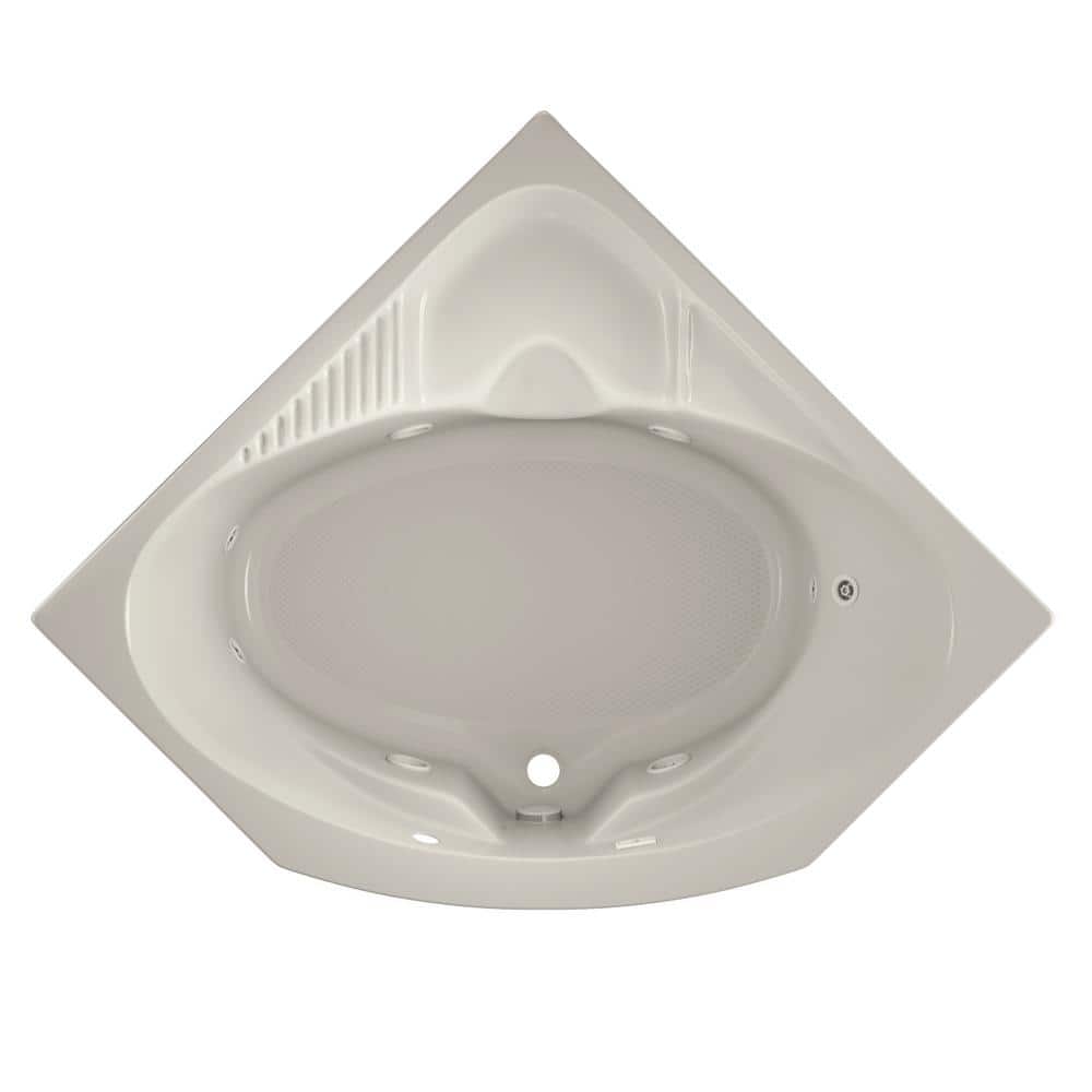 JACUZZI CAPELLA 55 in. Acrylic Neo Angle Corner Drop-In Whirlpool ...