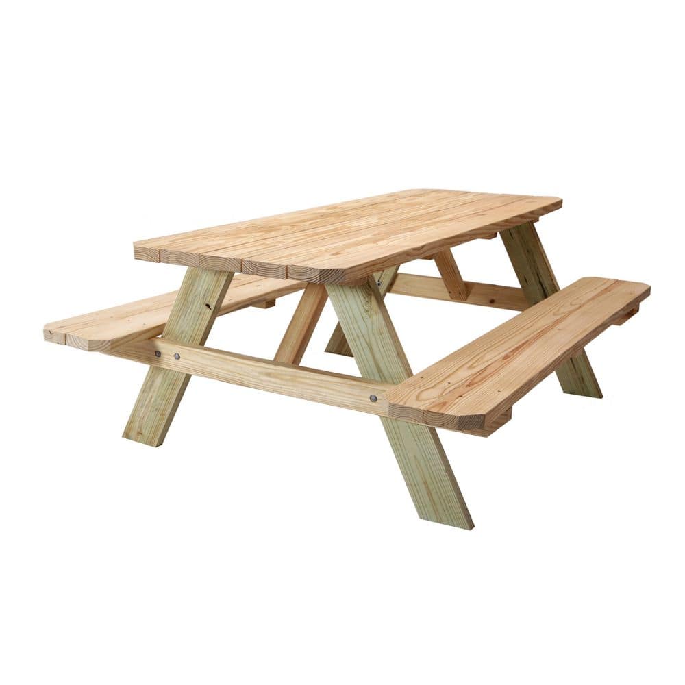 ProWood 72 in. x 28.5 in. x 28.5 in. Premium Wood Picnic Table Kit with ...