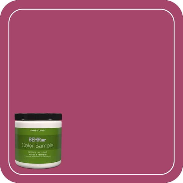 BEHR PREMIUM PLUS 8 oz. #HDC-SM14-1 Fuschia Flair Semi-Gloss Interior ...