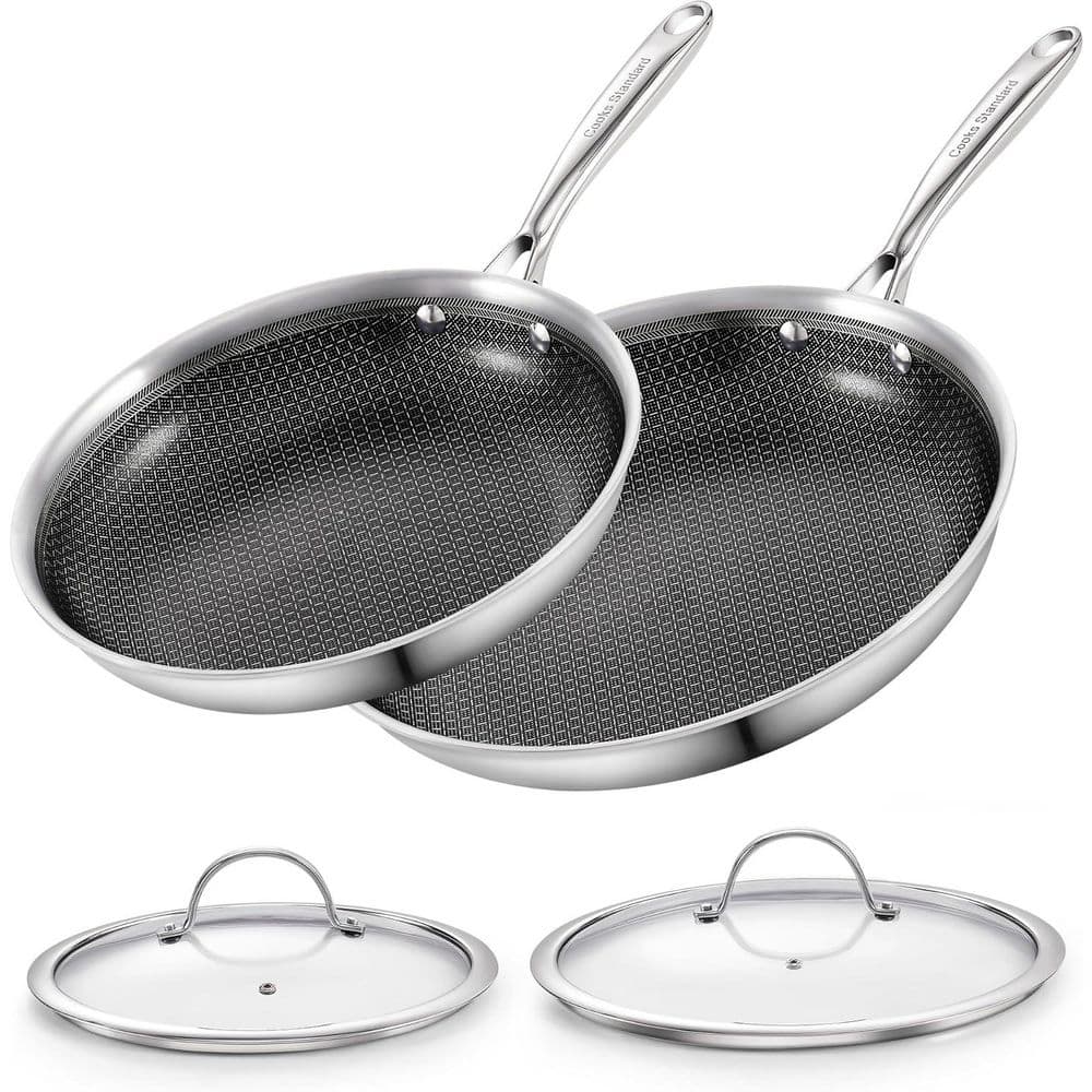 Cooks Standard 2-Piece 10 and 12 in. Multi-Ply Clad Stainless Steel ...