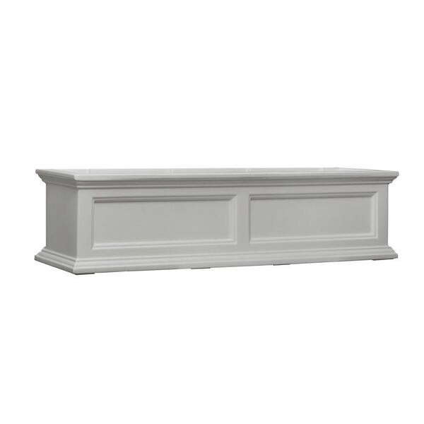 Mayne 48 in. x 11 in. White Plastic Window Box 5823W - The Home Depot