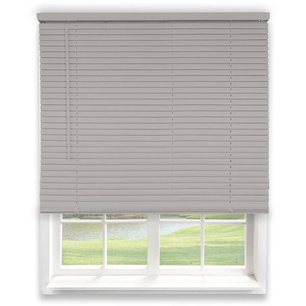 Chicology Gray Cordless Room Darkening Vinyl Mini Blind 1 in., 27 in. W ...