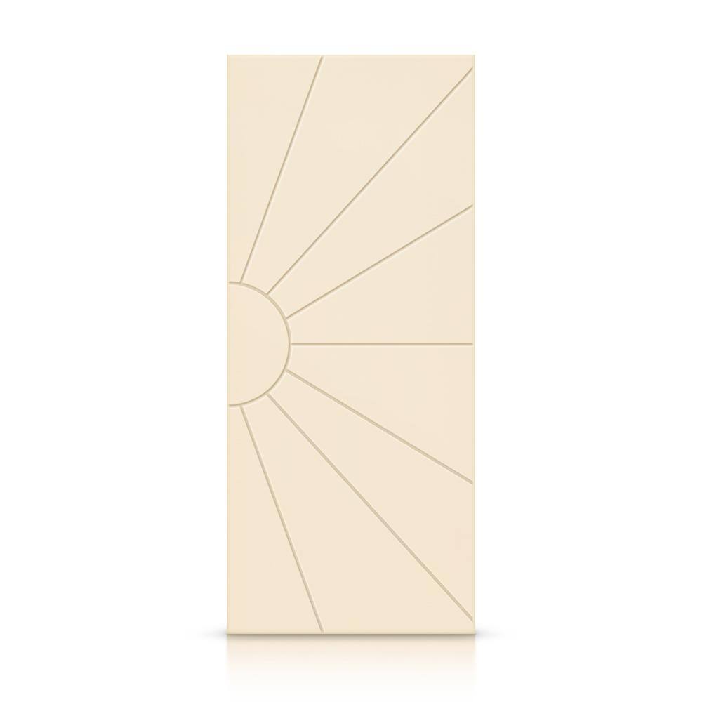 CALHOME 42 in. x 80 in. Hollow Core Beige Painted Composite MDF ...
