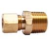 LTWFITTING 5/16 in. O.D. Comp x 3/8 in. MIP Brass Compression Adapter ...