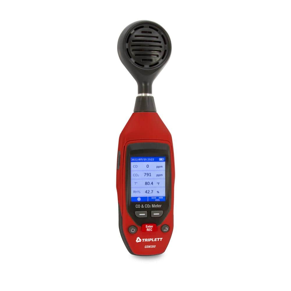 TRIPLETT Carbon Monoxide/Carbon Dioxide IAQ Meter with Memory GSM350 ...