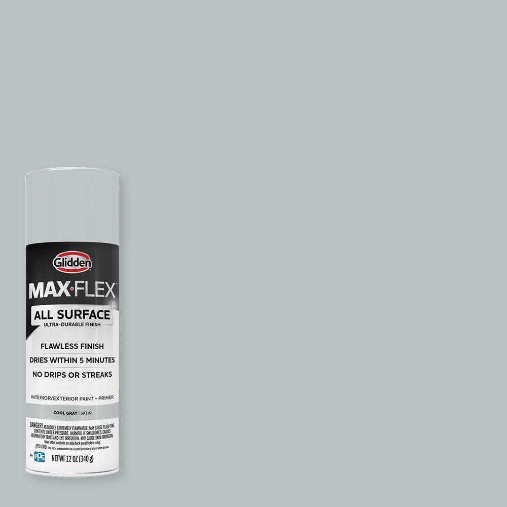 GLIDDEN MAX FLEX 12 oz. Satin Cool Gray Interior/Exterior All Surface ...
