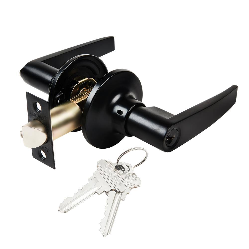 Premier Lock Matte Black Light Commercial Duty Entry Door Lever Lock ...