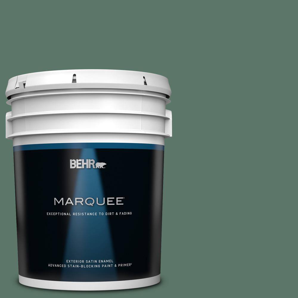 BEHR MARQUEE 5 gal. #S420-6 Pine Brook Satin Enamel Exterior Paint ...