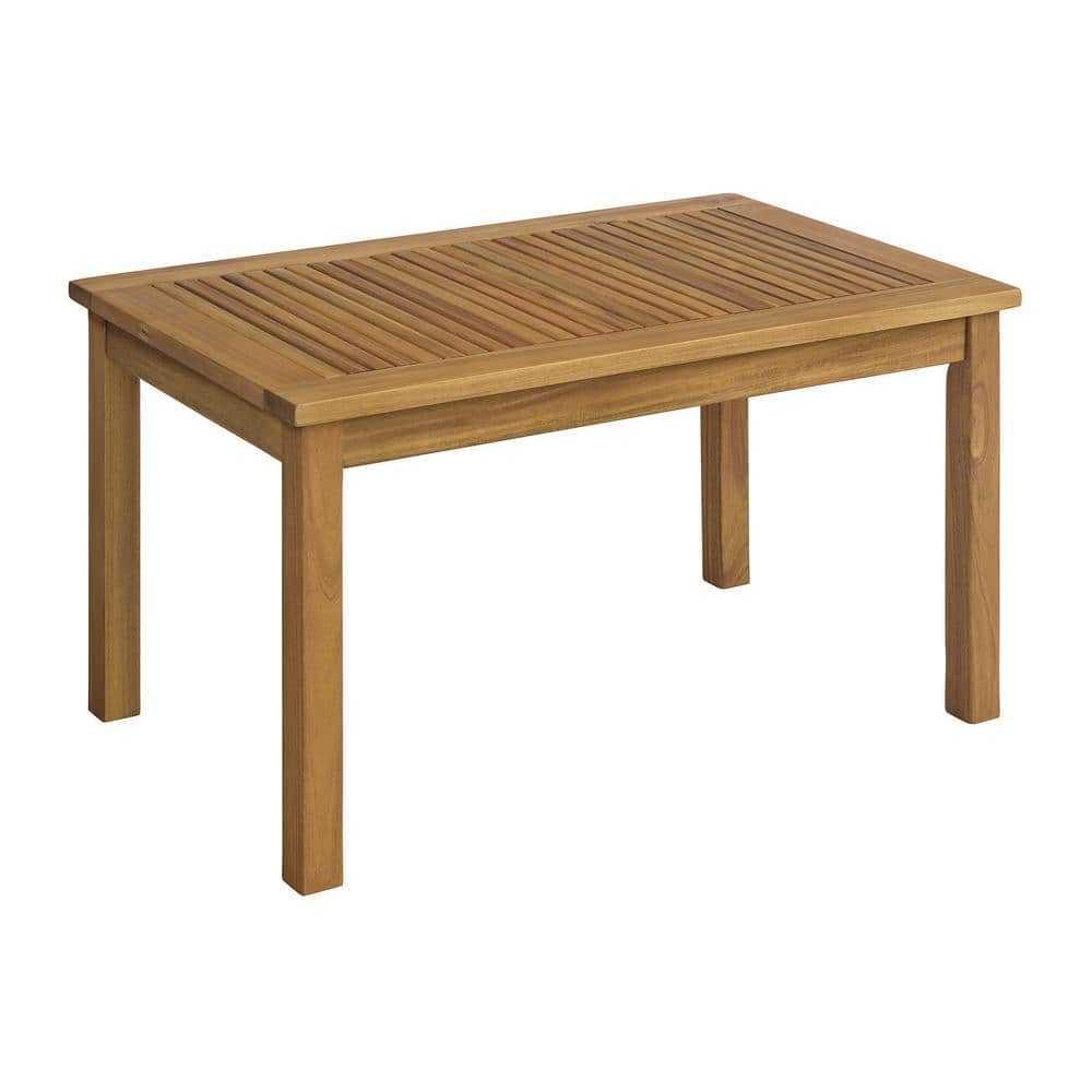 Pure Garden Okemo Acacia Wood Coffee Table ANOK013ANO - The Home Depot
