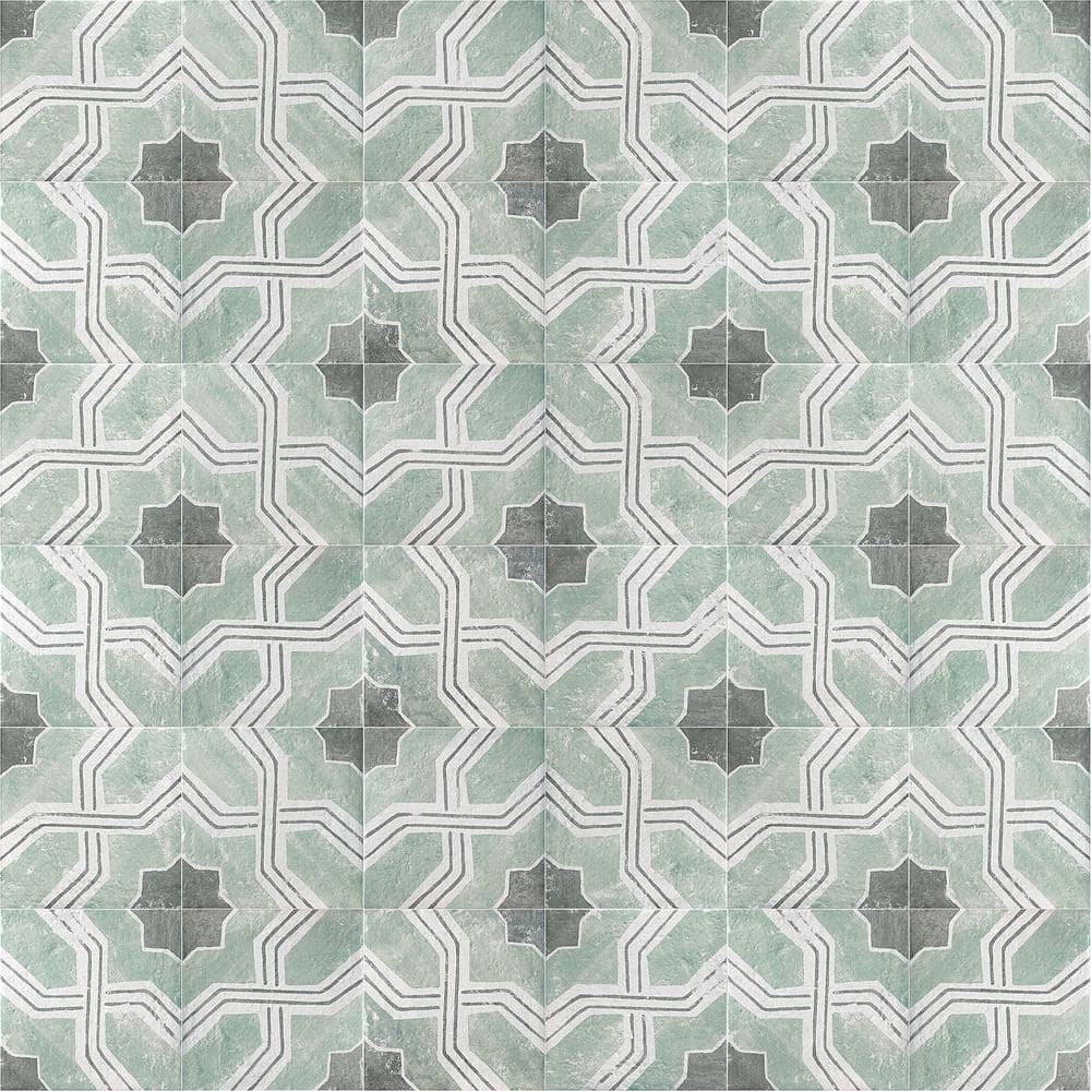 Ivy Hill Tile Patras Deco Iberia 8 in. x 0.33 in. Matte Porcelain Floor ...