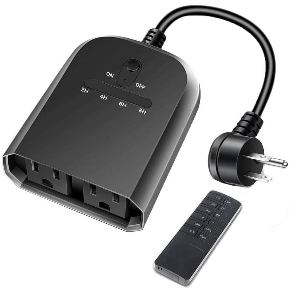 Vrbgify Remote Control Black Plug-in Dimmer Switch for String Lights ...