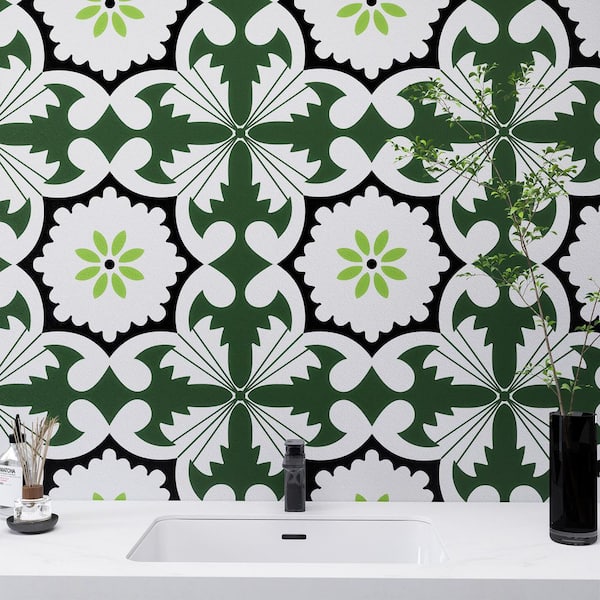 ilemong 24 in. x 120 in. Peel and Stick Backsplash Floor and Wall Tile ...