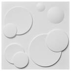 Art3d 19.7 in. x 19.7 in. x 0.1 in. Matt White PVC Decorative 3D Wall ...