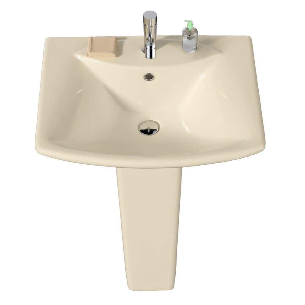 24 in. W Pedestal Sink Novelty/Specialty Ceramic Bathroom Pedestal Sink ...