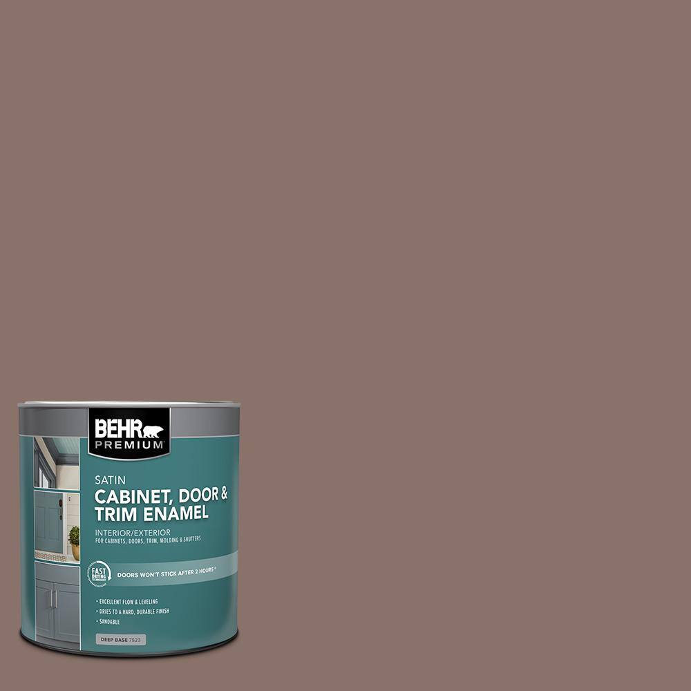 BEHR PREMIUM 1 qt. #MQ1-56 Elkhound Satin Enamel Interior/Exterior ... BEHR PREMIUM 1 qt. #MQ1-56 Elkhound Satin Enamel Interior/Exterior ...